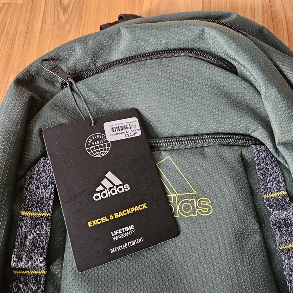 adidas | Bags | Adidas Green Excel 6 Backpack | Poshmark